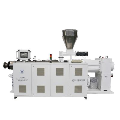 China PVC Twin Screw Plastic Production Equipment Double Screw Extruder Machine HYZS80/156 With 55kw 550kg/h for sale