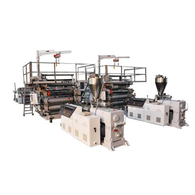 China Waterproof Flooring Plastic Board Extrusion Machine 1220mm Width with 12-28 Tons/Day Output Capacity for sale