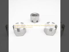 M8 M10 Stainless Steel Plain Polishing Hexagon Slotted Nut SS201 SS304 SS316 DIN935