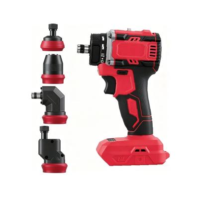 China 21V Lithium Brushless Cordless Drill Professional High Torque Electric Drill Tool Set with 4 Adapters and Variable Speed for sale