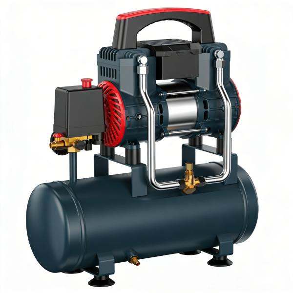 Quality Electric Silent Oil-Free Piston Type Air Compressor with 160x340cm Tank 1100W Power 90L/min Airflow 0.8MPa Pressure for sale