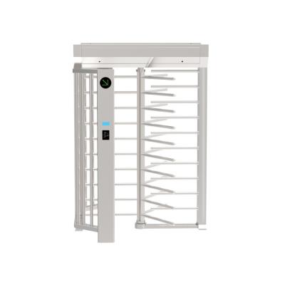 China Semi Auto Full Height Turnstile Single Lane Access Control Reader Building Outer Entrance for sale