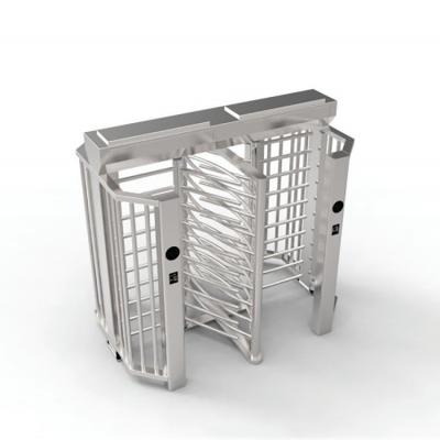 China Stainless Steel Dual Lane Full High Turnstile Semi Auto Security Access Control for sale
