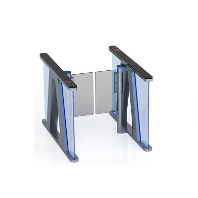 China High Speed Swing Barrier Gate LED Light Indicator DC 24V Servo Motorized for sale