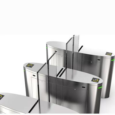 China Glass Optical Sliding Turnstile 4 Pair Infrared Sensors Anti Intrusion Anti Trailing for sale