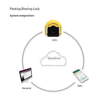 China Private Public Car Parking Space Lock Mobile App Control IP68 Rechargeable Battery for sale