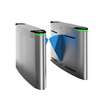 Visitor Mobile QR Code RFID Reader Servo Motor High Speed Nice  Flap Barrier
