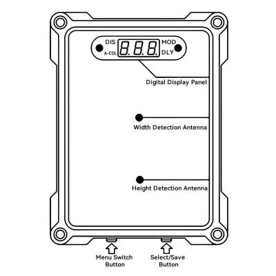 중국 24Ghz 디지털 디스플레이 FMCW 듀얼 mmWave 장벽 게이트 레이더 감지기, 0.5-6미터 감지 및 -40℃~+85℃ 범위 판매용