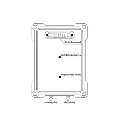 중국 12VDC 차량 레이더 탐지기 0.5-6 미터 탐지 및 장벽 게이트 접근 제어 ±0.1m 정확성 판매용