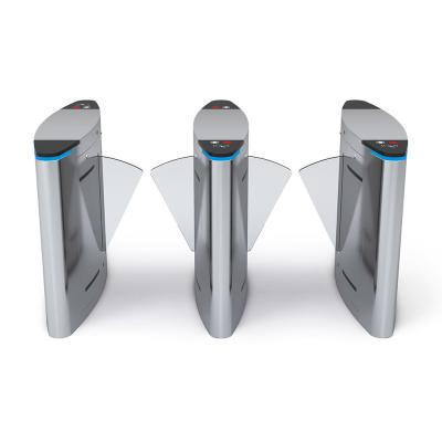 China High-Speed Flap Barrier Gate with 0.2s Face Recognition 600mm Channel Width and Stainless Steel 304 Construction for sale