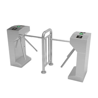 China Wire Drawing Surface DC24V Small Footprint Tripod Turnstile Gate for Access Control for sale
