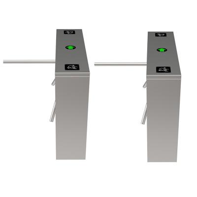 China AC 220V 110V Hydraulic Buffer Waist Height Tripod Turnstile Mechanical Drive 550mm Width for sale
