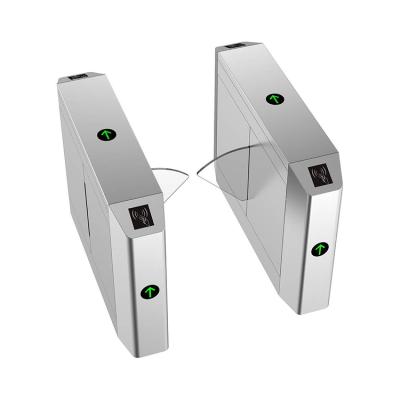 China Face Recognition IP44 45W Pedestrian Turnstile Flap Barrier Gate for Secure Access Control for sale