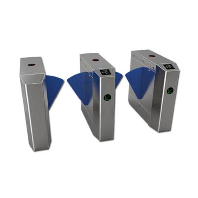 China Face Recognition 100W SS304 Retractable Flap Barrier Turnstile for Access Control for sale