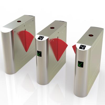 China Face Recognition Flap Barrier Gate with 100W Power Consumption and SS304 Framework for Access Control for sale