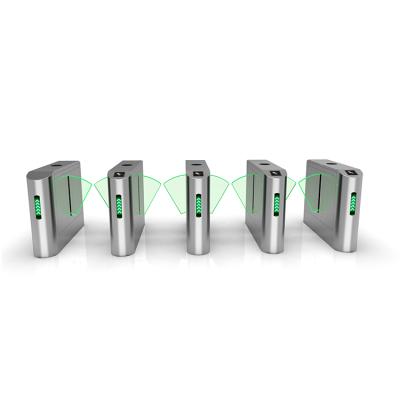 China Access Control Glass Flap Turnstile Gate For Business Center CBD Office Buliding for sale