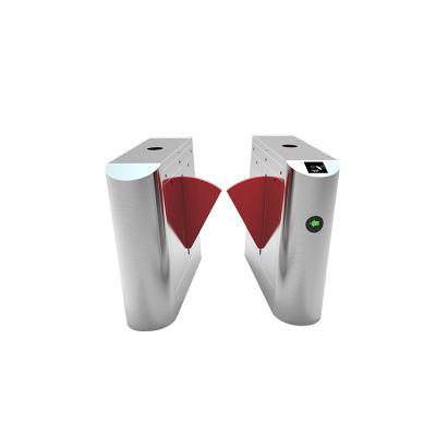 China OEM ODM Intelligent 304 or 316 Stainless Steel Flap Barrier Gate with 30 Person Per Minute Flow Rate and Sensitive Infrared Sensors for sale