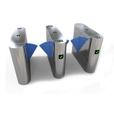 China Face Recognition BLDC Motor Flap Barrier Gate with 30 Person Per Minute Flow Rate for Access Control for sale