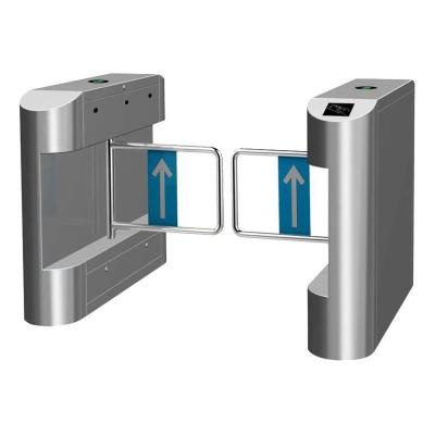 China SUS304 Pedestrian Swing Barrier Gate with Fingerprint RFID Reader for Bi-directional Access Control for sale