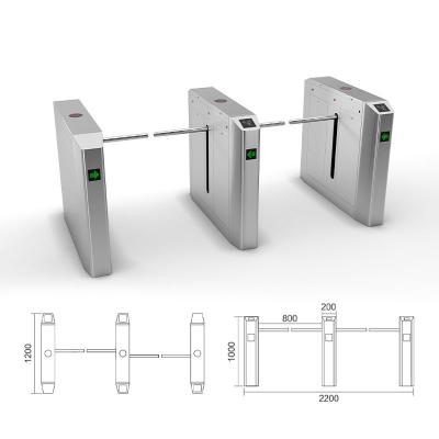 China 24V BLDC Motor Drop Arm Turnstile Slim Size Bi Directional LED Light Indication for sale