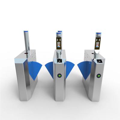 China 0.2s Retractable RS485 SS304 Access Control Wing Gate Flap Barrier Turnstile for sale