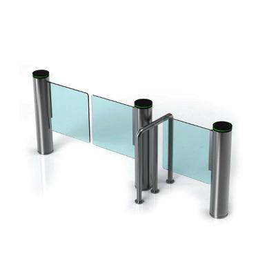 China 200W DC24V Brushless Motor Pedestrian Security Gate with 0.4S Opening Time Swing Barrier Gate for sale