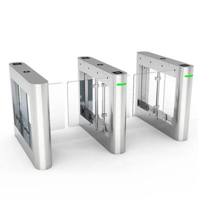 China Automatic SS304 Acrylic swing barrier turnstiles Face Recognition For Apartment for sale
