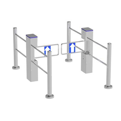 China RGB Indicator LED Swing Barrier Gate with RFID Card Reader and 5 Million MCBF for sale