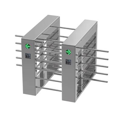China U Shape Waist Height Turnstile Face Recognition Temperature Control DC24V for sale