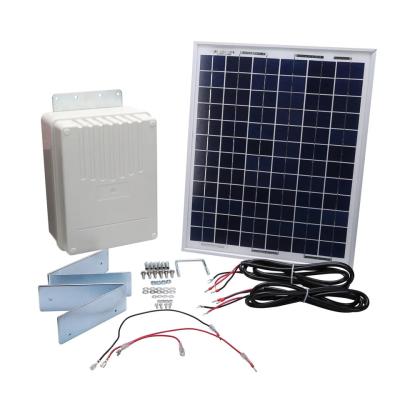 China 20W Solar Panel System with 2 X 9Ah Battery for 8-10h Sliding/Swing Gate Automation Villa for sale