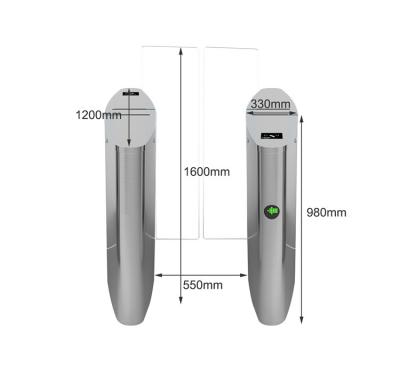 Cina Sistema di riconoscimento facciale completo del portello scorrevole di velocità di 1,6 del tester dell'interno cancelli girevoli di altezza in vendita