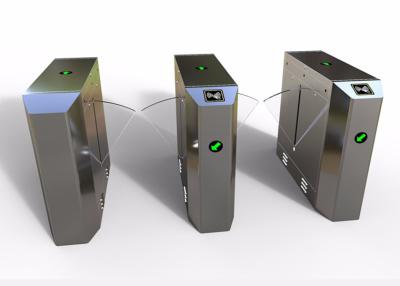 China Pedestrian 27cm Flap Barrier Turnstile Infrared Sensor Anti Trap Voice Prompt for sale