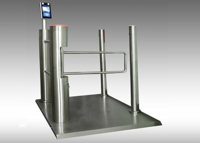 China 3S SS304 3A Swing Barrier Gate Face Recognition Thermometer Brushless Motor for sale