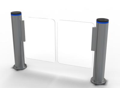 China Cylindrical Swing Barrier Turnstile Single Pole 304 Stainless Steel For Lobby for sale
