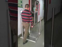 Face Recognition Machine Integrated Thermometer Swing Barrier Gate