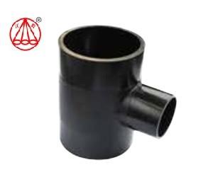 China HDPE Butt Fusion Reducing Tee ,total raw matrial ,black normally for sale