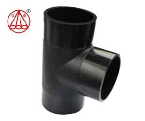 China HDPE Butt Fusion Equal Tee ,total raw matrial ,black normally for sale