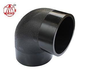 China HDPE Butt Fusion 90 Degree Elbow ,total raw matrial ,black normally for sale