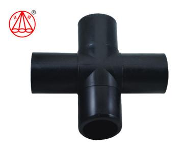 China HDPE Butt Fusion Cross Fittings ,total raw matrial ,black normally for sale
