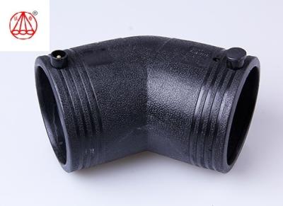 China HDPE Electrofusion 45 Degree Elow ,total raw matrial ,normal in black for sale