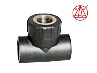 China HDPE Socket Fusion FEMALE TEE ,total raw matrial ,black normally for sale