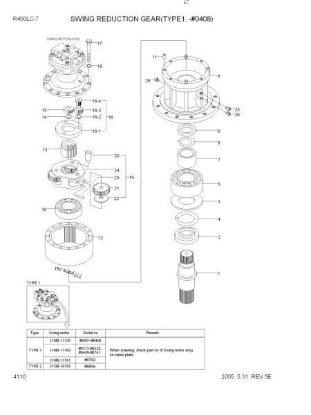 Quality Mini Excavator Swing Gearbox R450LC-7 39QB-42100 Swing Reduction Gearbox XJDB for sale