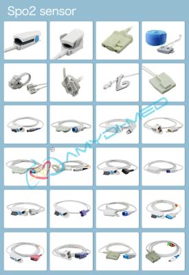 China Comprimento do cabo personalizado reusável do conector de Pin do sensor Spo2 15 de Nihon Kohden à venda