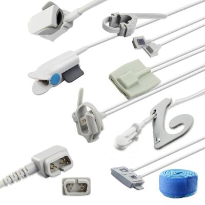 China DB9-6P TPU Reusable SpO2 Sensor Cable Gray 3.0M Adult Finger Tip For CSI Te koop