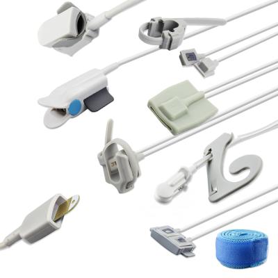 Cina Tongue-6P 10ft Finger Clip Spo2 Sensor TPU Grey Compatible With MASIM Redical in vendita