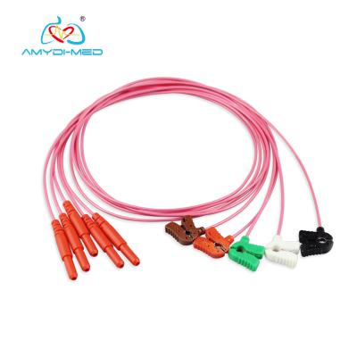 Cina Rami di baccano del cavo di elettroencefalogramma dell'argento dorato connettore della banana di 2.0mm e di 2.0mm in vendita