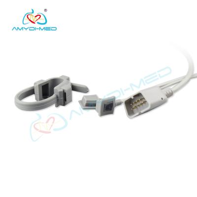 中国 小児科のためのNIHON KOHDEN 9Pin 3Mの灰色の再使用可能なSpO2センサー 販売のため