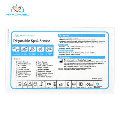Cina Pediatrico adulto del sensore compatibile di Nihon Kohden DB9 9 Pin Disposable SpO2 in vendita