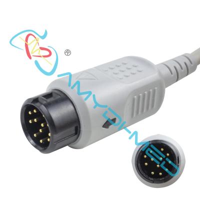Cina Intorno a 12 perni tappi il cavo paziente della macchina della clip ECG del cavo del cavo 3 di elettrocardiogramma di ECG in vendita