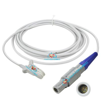 Cina Sensore adulto medico della clip Spo2 dell'orecchio dei cavi TPU 3m del sensore di Biolight Edan Reusable Spo 2 in vendita
